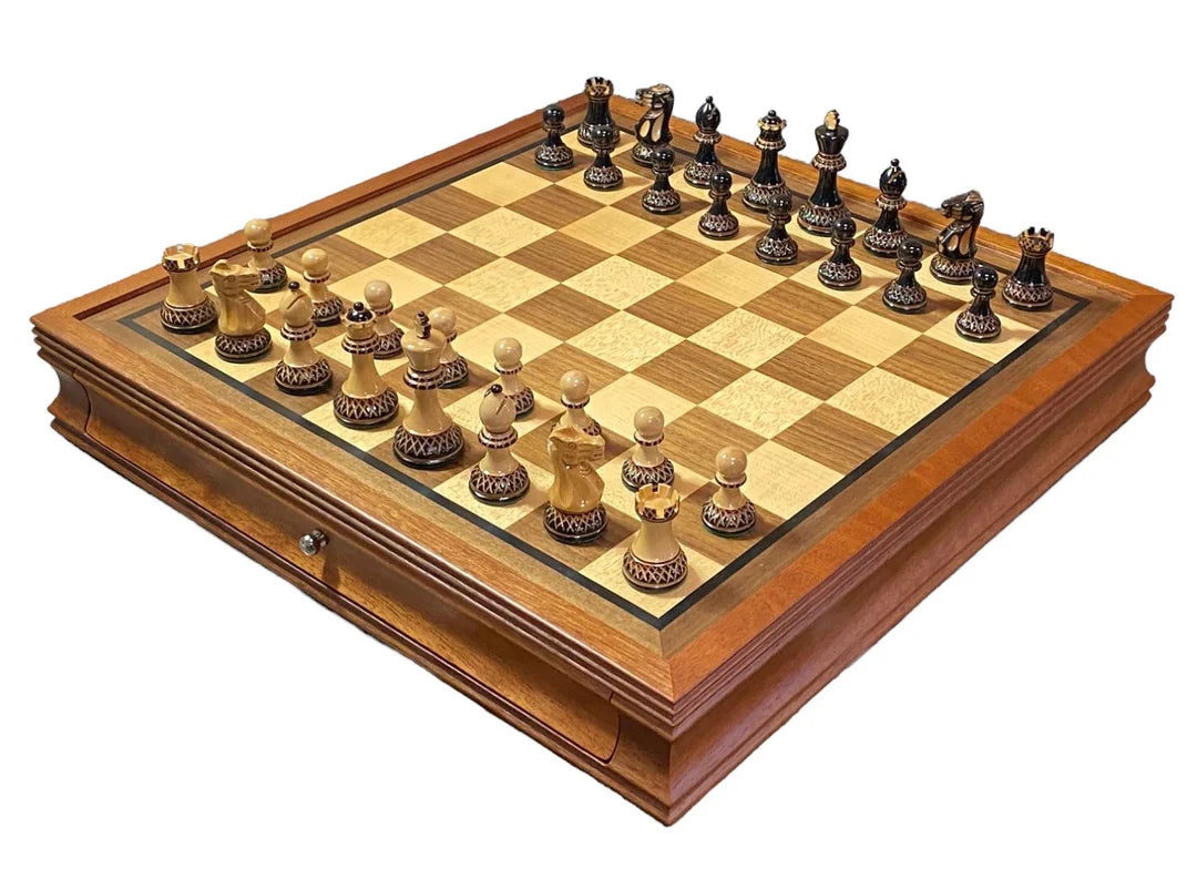 Mahogany Parker Drawer Chess Set – Chessmaze